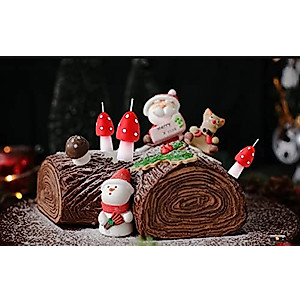 3 Pcs Birthday Candles Mushroom Candles, Mushroom Cake Decorations Forest Woodland Mushroom Cake Cupcake Topper for Birthday Baby Shower Party Supplies and Wedding Favor