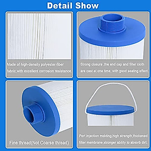303279 Spa Filter Compatible with Watkins 𝟯𝟬𝟯𝟮𝟳𝟵, 𝗙𝗖-𝟮𝟰𝟬𝟮, PFF42TC-P4, 78460, SD-01322, 5CH-37, LSX1057 Free Flow and Lifesmart Hot Tub Filter, 1 1/2" MPT Finer Thread Spa Filter - 2 Packs