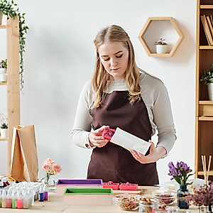 Ziliny 4 Pcs Flexible Rectangular Soap Mold Silicone Molds with Wood Box Soap Loaf Making Supplies DIY Tool for Making Craft(Purple, Green, Blue, Pink)