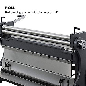 KAKA INDUSTRIAL 3-IN-1/30 Sheet Metal Shear 30-Inch Combination Sheet Metal Brake Cut Slip Roll Machine,Segments Press Brake Shear Roll Machine Segments Press Brake Shear Roll Machine