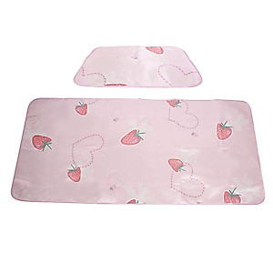 Cooling Mattress Topper, Matress Topper, 2Pcs Cartoon Summer Cooling Sleeping Mat Extra Thick Mattress Pad Cover Mattress Topper Cover Mattress Protector Air Condition Pillow Case