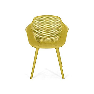 Christopher Knight Home Davina Outdoor Dining Chair (Set of 2), Yellow
