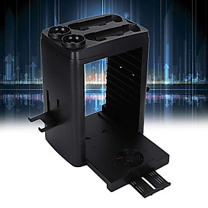 Multifunctional Vertical Cooling Stand for PS4,Charging Dock Station with 11 Game CD Storage for PS4 for PS4 Slim for PS4 Pro