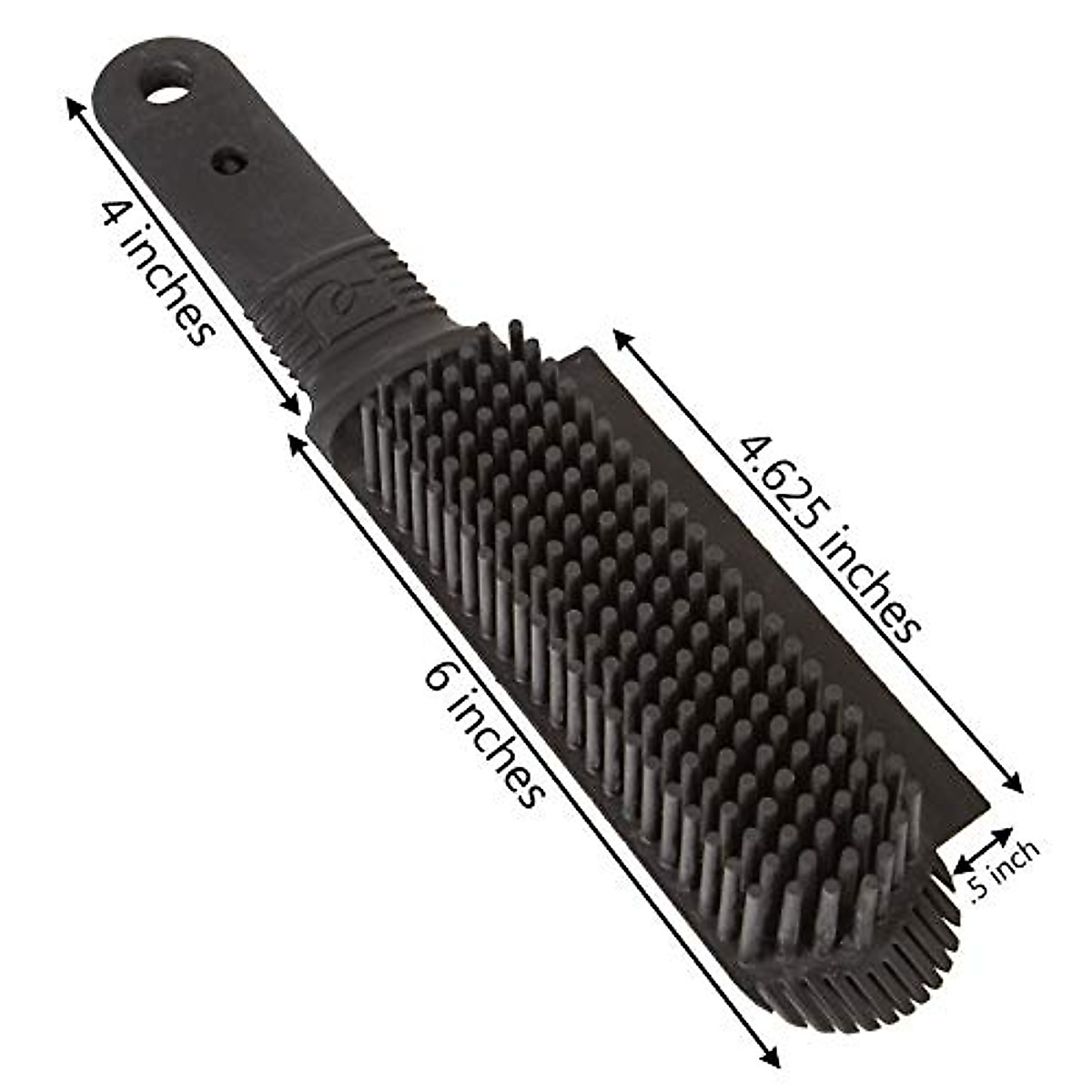 FURemover Plus, Rubber Pet Hair Remover Brush, Black with Gentle Bristles for Grooming Dogs and Cats, Pack of 2, Black