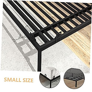 Mikinona 1 Set Mattress Retainer Bed Shelf Bed Stand Adjustable Bed Frame Bedding Bed Pads Bed Frames Mattress Holder Anti Slide Mattress Stopper for Bed Frame Mattress Baffle Iron Black