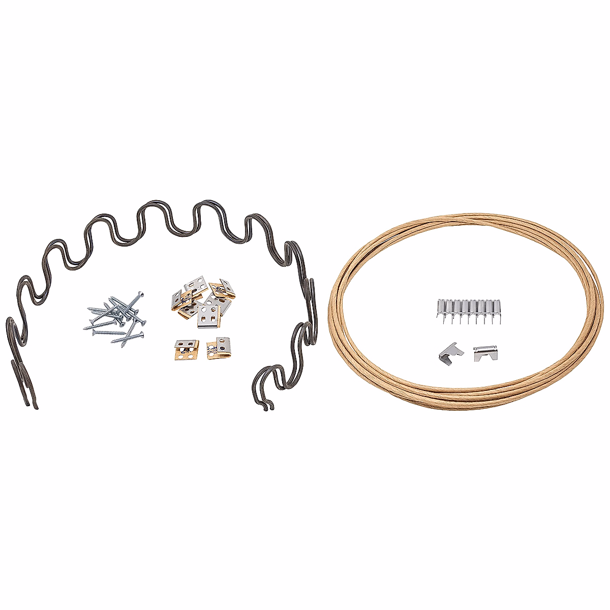 House2Home 23" Couch Spring Repair Kit to Fix Sofa Support for Sagging Cushions - Includes 2pk of Springs, Upholstery Spring Clips, Seat Spring Stay Wire, Screws, and Installation Instructions