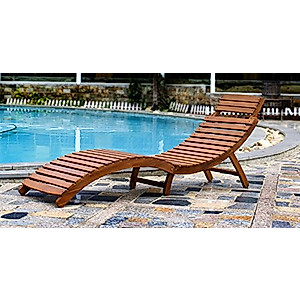 Merry Garden Curved Folding Chaise Lounger