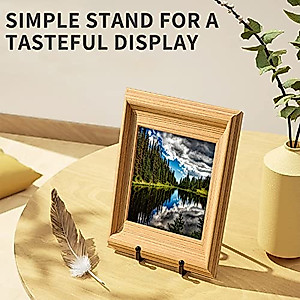 HAOBAOBEI Plate Stands for Display, 2 Pack 3 Inch Metal Frame Holder Stand, Plate Holder Display Stand for Christmas Picture, Decorative Plate, Dish, Book, Photo Easel, Collectibles Tabletop (Black)