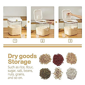 LivLab Flour Container 20LBS - 10 L /10.5 QT /10 KG - Rice Container Storage Food Grain Container Bins Household for Kitchen Pantry Organization (11L)