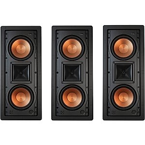 Klipsch R-5502-W II in-Wall Left, Center or Right (LCR) in-Wall or in-Ceiling Speaker Three-Pack