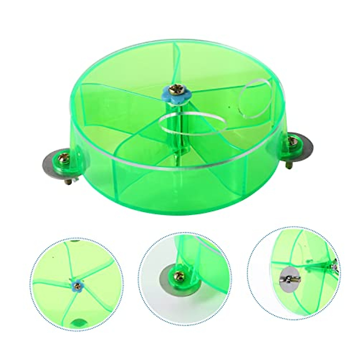 Mipcase System Accesssories Wheel Feeder Cages Creative Parakeet Rotate for Puzzle Conure Parrots Feeding Training Toy Rotating Feed Shredder Case Bird Storage Foraging Parrot Cockatiel
