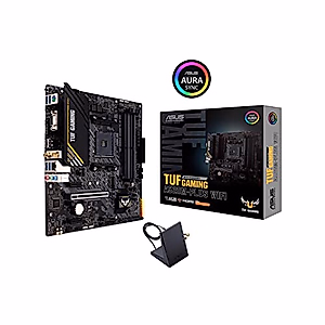 ASUS TUF Gaming A520M-PLUS (WiFi) AMD AM4 (3rd Gen Ryzen™) microATX Gaming Motherboard (M.2 Support, 802.11ac Wi-Fi, DisplayPort, HDMI, D-Sub, USB 3.2 Gen 1 Type-A and Aura Addressable Gen 2 headers)