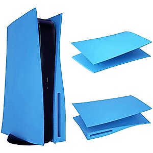 Gaming Console Faceplate Cover with Cat Grips for PS5 Disk Edition Skin Shell Skin Hard Protective Shell Blue