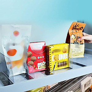 POPETPOP Cabinet Shelf Magnetic Shelf Dividers - L-Shaped Clear Closet Shelf Organizer Goods Separator for Storage and Organization 20cm Tote Purse