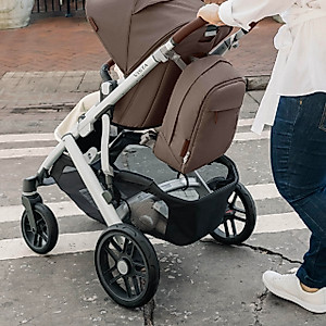 UPPAbaby Changing Backpack/Multiple Storage Compartments/Stroller Strap Attachment/Bottle Insulator and Changing Pad Included/Greyson (Charcoal Mélange/Saddle Leather)