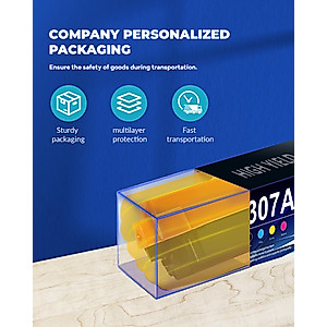 4 Pack (1BK+1C+1Y+1M) 307A | CE740A CE741A CE742A CE743A Remanufactured Toner Cartridge Replacement for HP Color Professional CP5225 CP5225n CP5225dn Printer -by Leadyink