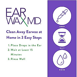 EOSERA Ear Wax MD Kit - Fast-Acting Ear Wax Removal Drops | Breaks Down & Dissolves Wax in Just 1 Treatment | Clinically Proven | Gentle & Safe | Includes Rinsing Bulb | 15mL