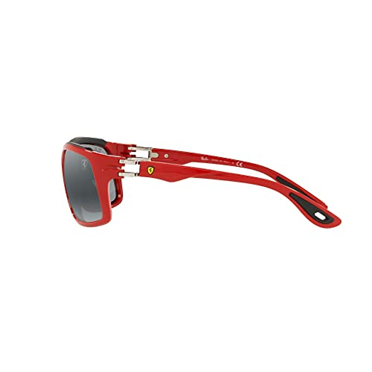 Ray-Ban RB4364M Scuderia Ferrari Collection Aviator Sunglasses, Red/Grey Mirrored Silver Gradient, 61 mm