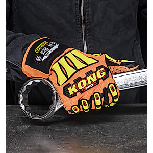 Ironclad mens Cut Resistant Work Gloves, Orange - Yellow Tpr, Large Pack of 1 US