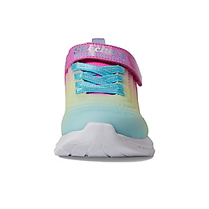 Skechers Girls Jumpsters 2.0-Blurred Dream Sneaker, Pink/Multi, 2 Little Kid