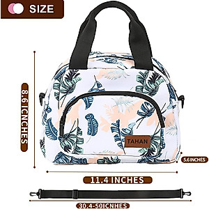 TAHAN Insulated Lunch Box For Girls Small Lunch Bag Adult Women Work Kawaii Lunch Tote For Teen School Cute Compact Lunch Pail For Kids Keep Warm Lunch Pale For Ladies Teacher