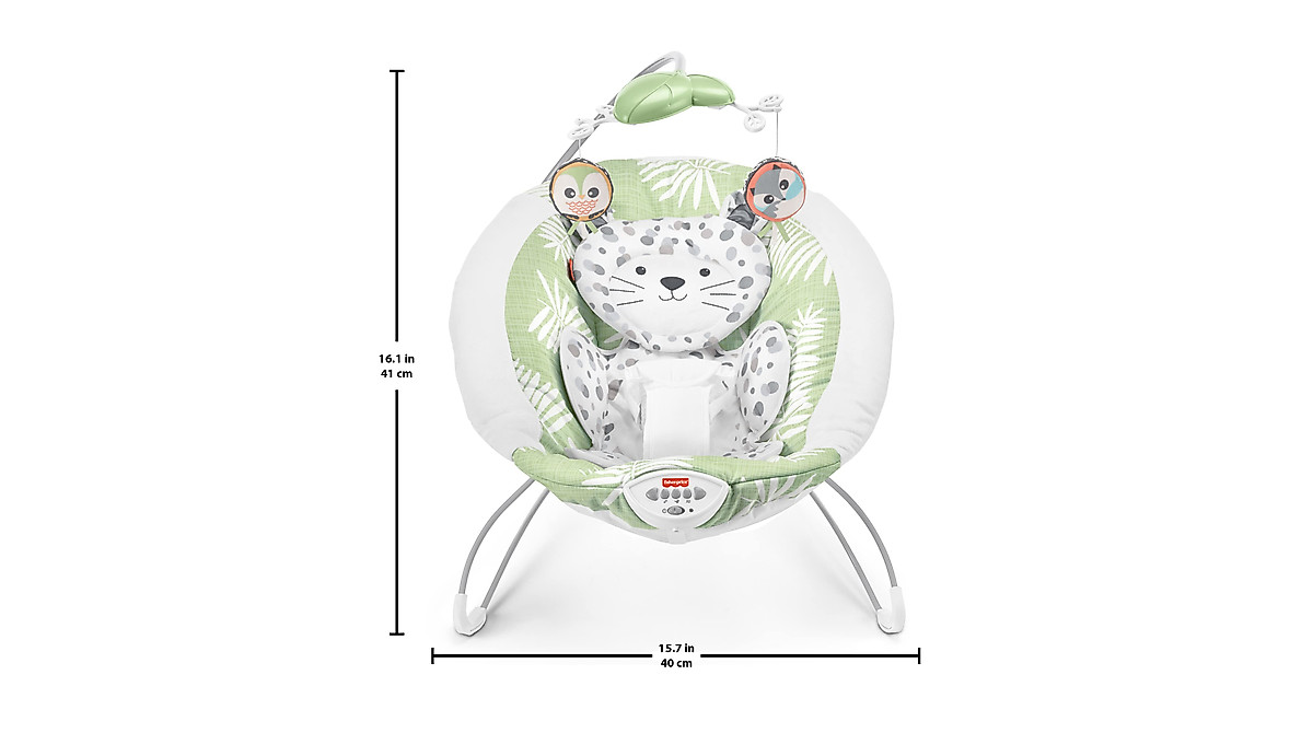 Fisher-Price Snow Leopard Bouncer - Soothing Baby Seat & Vibrations