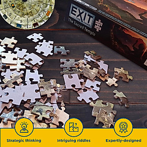 Exit: The Sacred Temple (with Jigsaw Puzzles) | Exit: The Game - A Kosmos Game | Family-Friendly, Jigsaw Puzzle-Based at-Home Escape Room Experience for 1 to 4 Players, Ages 10+