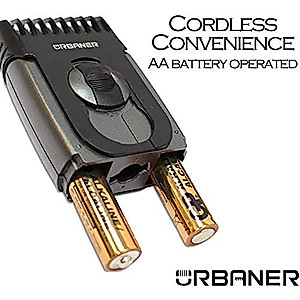 URBANER Battery Powered Body Trimmer for Men, Professional Portable Facial Hair Clipper, Electric Hairstyle Razor, Safe Blade, Cordless, Compact Grooming tool, MB-045