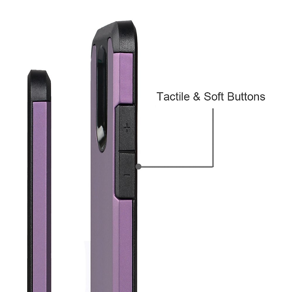 J&D Case Compatible for LG K20 V/ K20 Plus/Harmony/ K10 2017 / V5 / Grace, Heavy Duty Dual Layer Hybrid Shockproof Protective Rugged Bumper, Purple