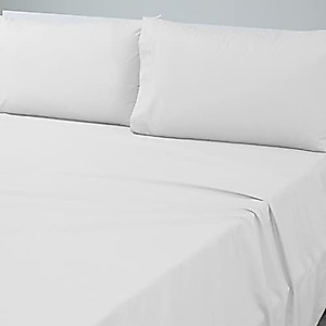 Martex 225 Thread Count Cotton Rich Bed brushed Cotton Blend Super Soft Finish Easy Care Machine Washable Wrinkle Resistant Bedroom Guest Room 3 piece Sheet Sets, Twin XL, White