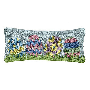 Peking Handicraft Easter Egg Hook, 8x20 Throw Pillow