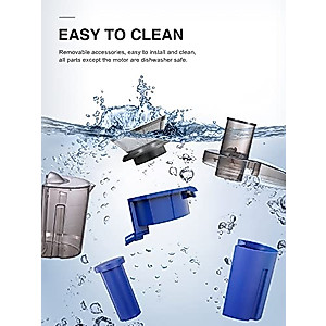 Juicer Machine, 500W Centrifugal Juicer Extractor with Wide Mouth 3” Feed Chute for Fruit Vegetable, Easy to Clean, Stainless Steel, BPA-free, by QCen (Blue)