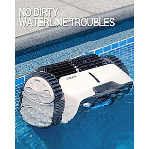 WYBOT Cordless Robotic Pool Cleaner, Ultra Strong Suction, Wall Climb Pool Vacuum with Intelligent Route Planning, Lasts 110Mins, Triple-Motor, Ideal for In-Ground Pools Up to 60 Feet (Black) (WY004)