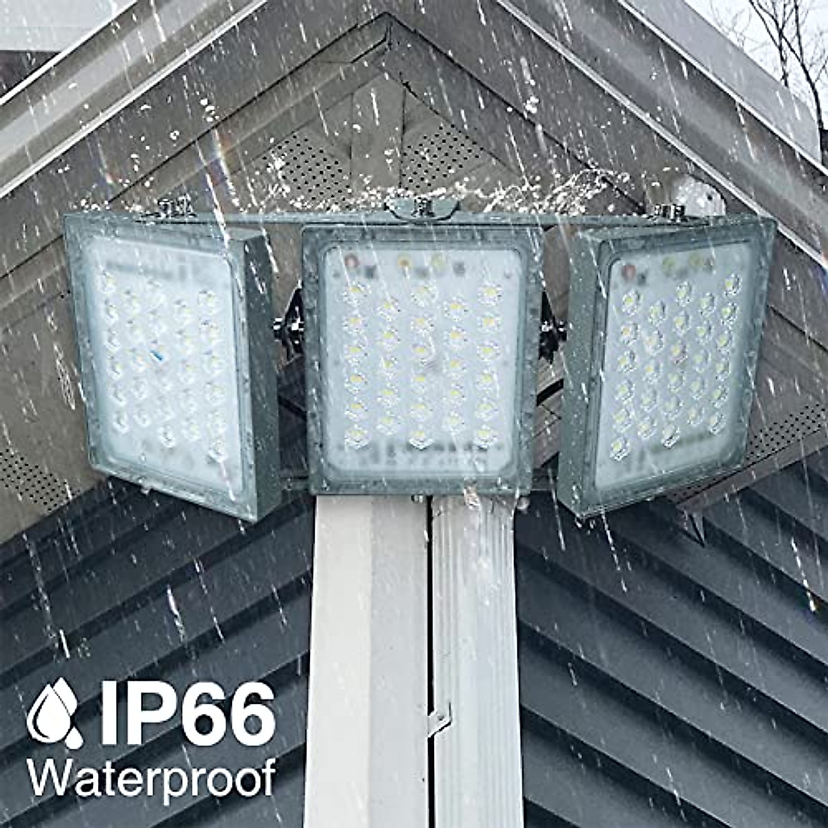STASUN LED Flood Light Outdoor, 150W 13500lm Outdoor Lighting with 330° Lighting Angle, 5000K, 3 Adjustable Heads, IP66 Waterproof LED Exterior Security Area Lights for Yard, Stadium, Parking Lot