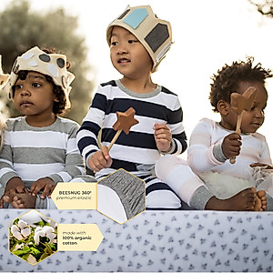 Burt's Bees Baby Essential Organic Cotton Fitted Crib Sheet, Breathable for Boy Girl Standard Crib & Toddler Mattresses