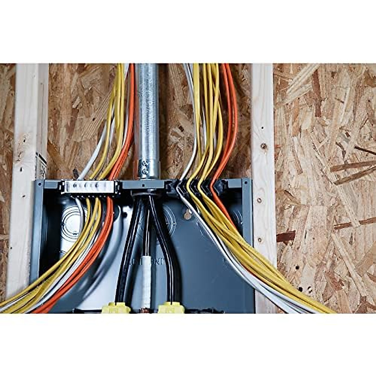 Schneider Electric HOM3060M200PQCVP Homeline 200 Amp 30-Space 60-Circuit Indoor Main Breaker Qwik-Grip Plug-On Neutral Load Center with Cover-Value Pack,Grey