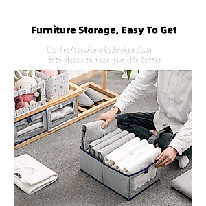 2 folding storage box rectangular body clothes organizer for storing and organizing toys clothes books home closet storage basket (simple light blue stripes)