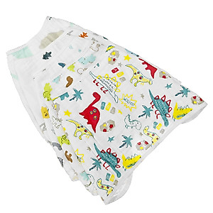 ShoppeWatch Muslin Burp Cloths Baby Burping Bibs 100% Organic Cotton 5-Pack Large 6 Layers Thick Soft Absorbent Cloth Spit Up Dribble Towels Rags for Newborns & Babies Unisex Shower Gift BB20