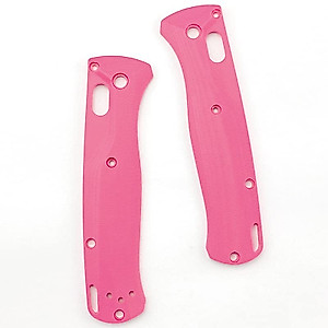 G10 Butterfly 535 Handle Patch Butterfly Folding Knife Accessories Screw Bugout 535 Patch (Size : Pink Red)