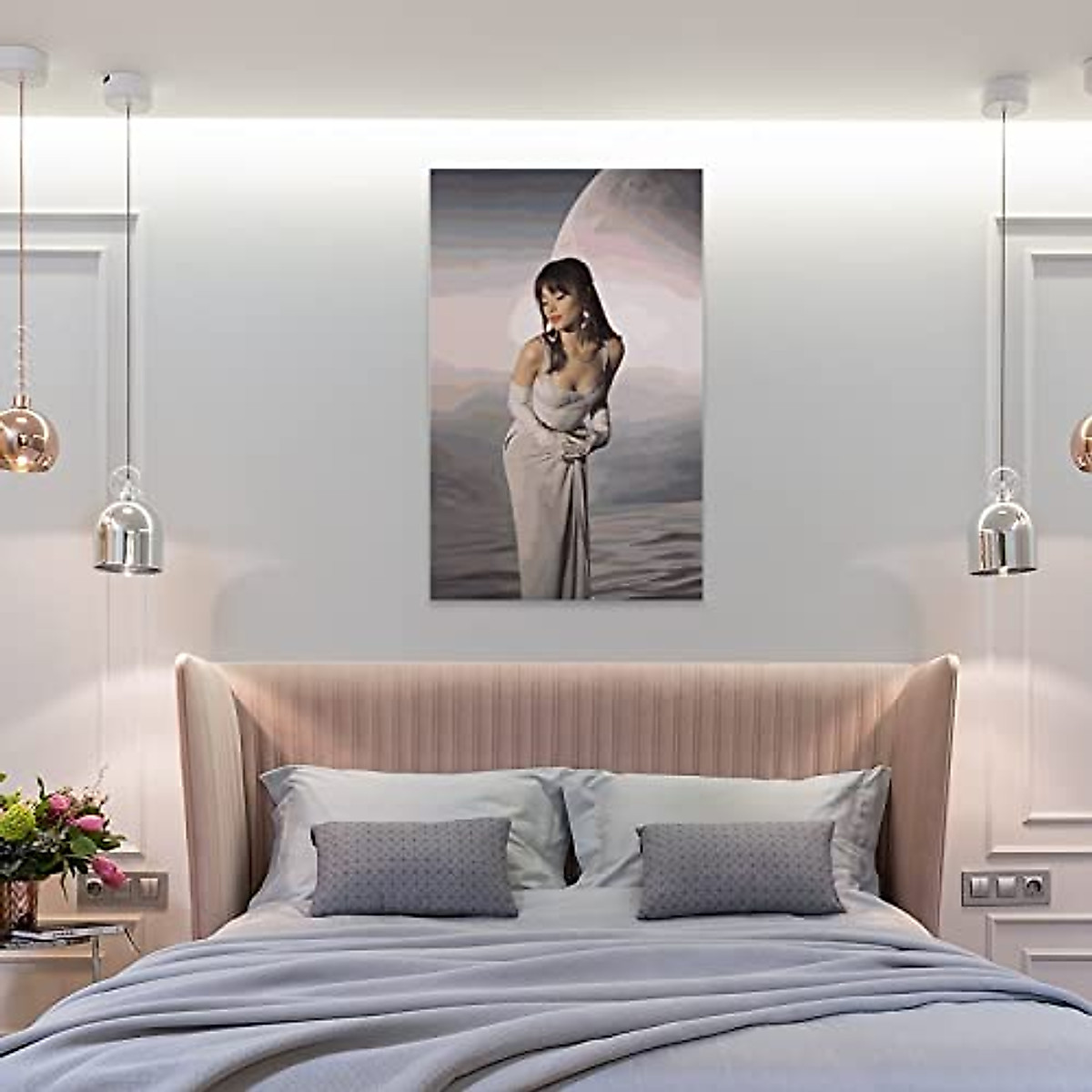 NOGAY Ariana Grande Wall Poster | Vintage Vogue Canvas Art 16x24