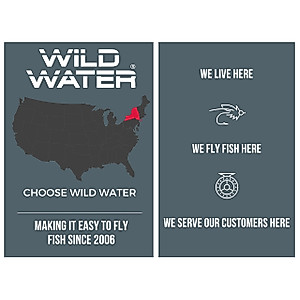 Wild Water Fly Fishing 8' Tenkara Fly Rod Complete Combo Starter Package with Flies