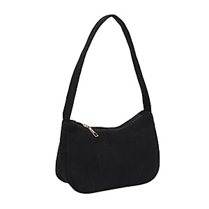 Fashion Corduroy Underarm Bag Casual Women Tote Shoulder Bag Clutch Purse Travel Handbag