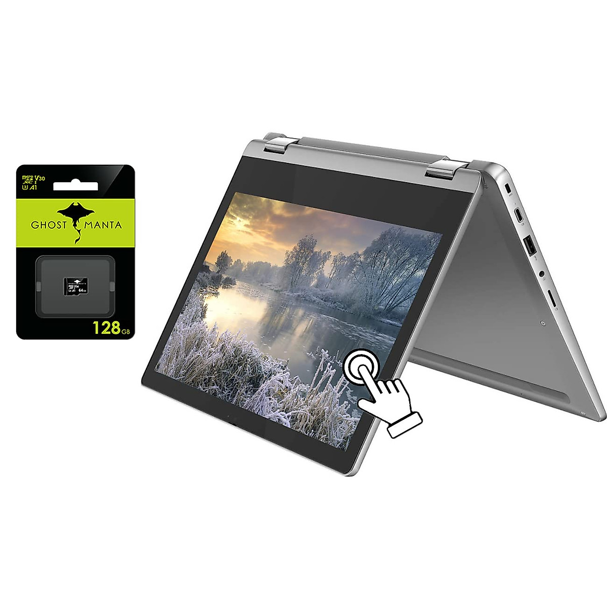 Lenovo 2021 Newest Flex 3 11.6" HD Touchscreen 2-in-1 Convertible Chromebook Laptop, 8-Core MediaTek MT8183 CPU, 4GB Memory, 160GB Storage Space(32GB eMMC + 128GB Micro SD), WiFi 5, Chrome OS