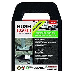 Leisure Time Technoflex TF003-625x875-HPII Hush Pad II, 4-Pack, Standard, Black