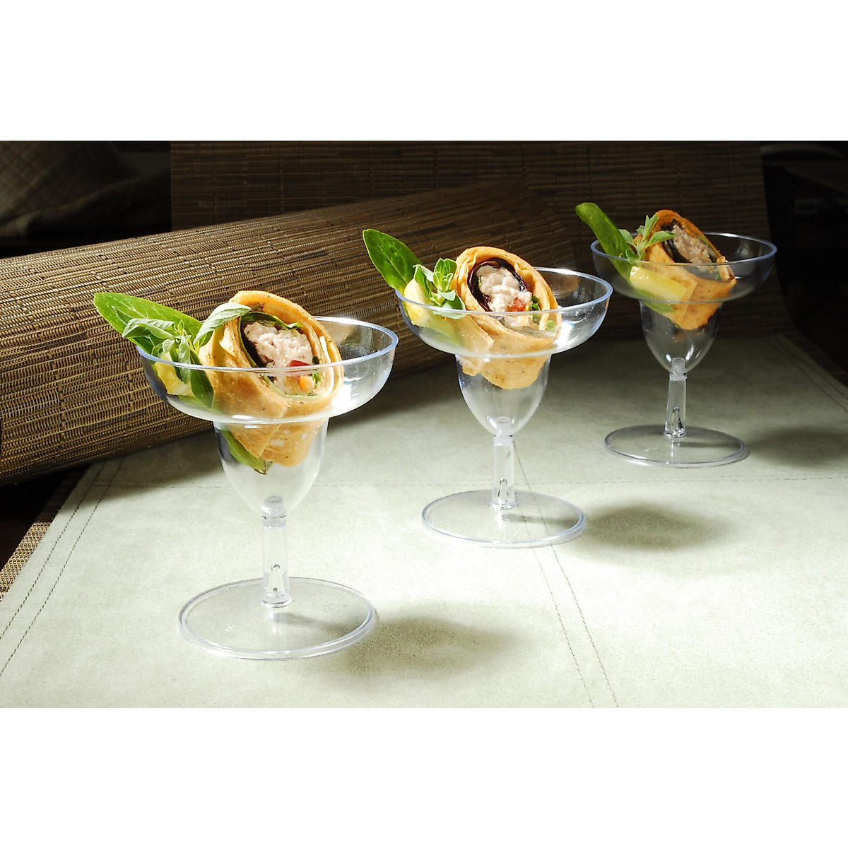 Fineline Settings Tiny Temptations Clear Two Piece 2 Oz. Tiny Toasts-Margarita Glass 120 Pieces