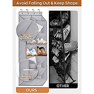 SLEEPING LAMB Shoe Rack for Door with Large Deep Pocket and Hanging Shoe Organizer for Closet Over The Door Shoe Rack