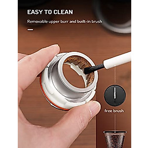 TWOMEOW Conical Burr Coffee Grinder Electric, Anti-static Coffee Bean Grinder with 24 Grind Settings for Espresso/Drip/Pour Over/Cold Brew/French Press Coffee Maker,Stainless Steel