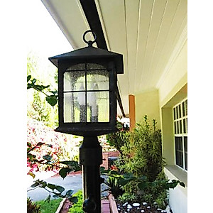 Home Decorators Collection Brimfield 3-Light Outdoor Aged Iron Post Light