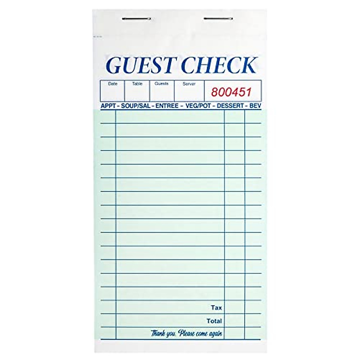 Juvale 10 Pack Restaurant Server Note Pads with Carbon Copy for Guest Checks, Waiter, Waitress 500 Total Tickets (3x7 in)