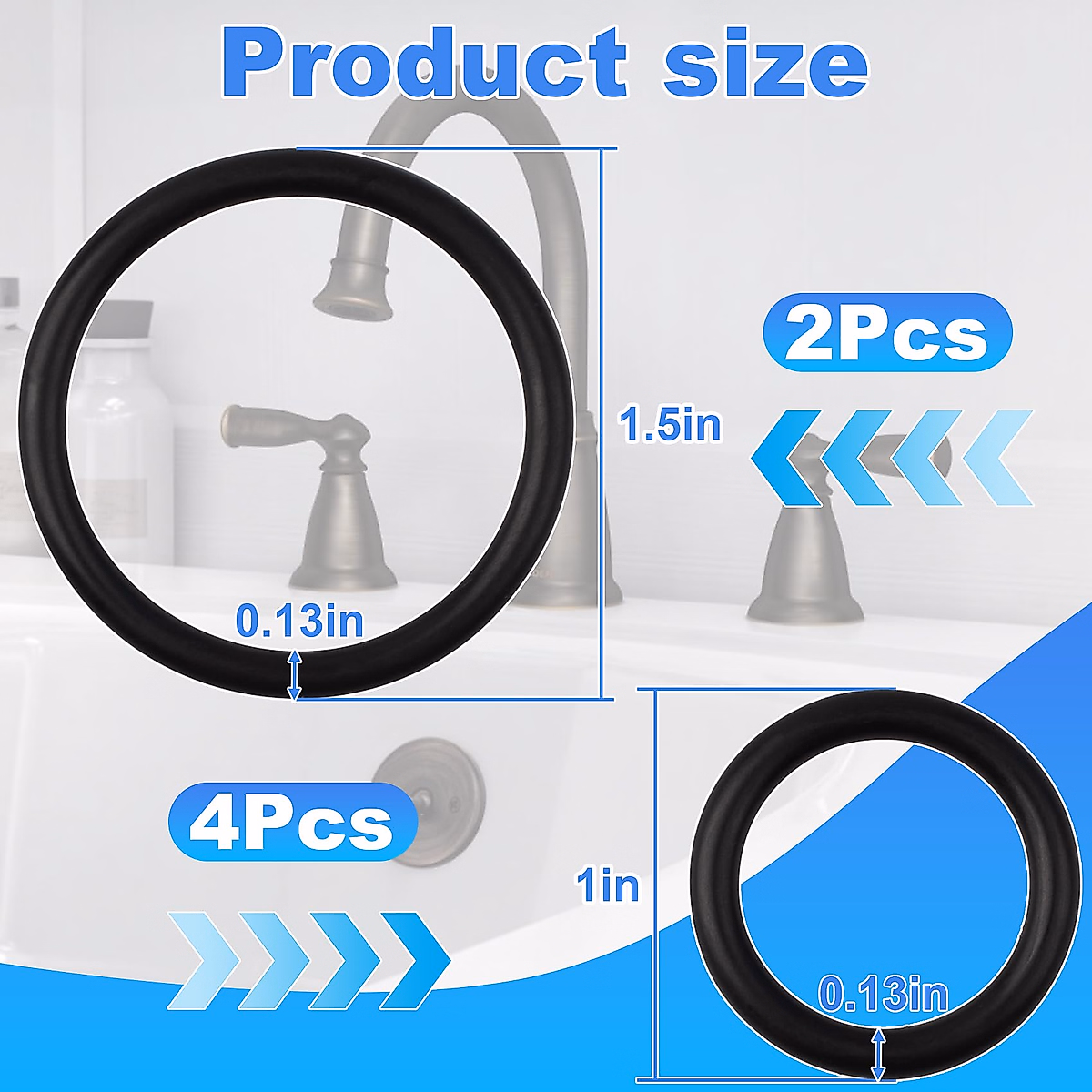 Fospectra 96778 O-Ring Kit for Moen Kitchen Faucets - Faucet O-Rings Replacement Kit, Durable Rubber Seals, Leak-Proof Design, Compatible with Moen 7400 Series & Other Models (2-Set)